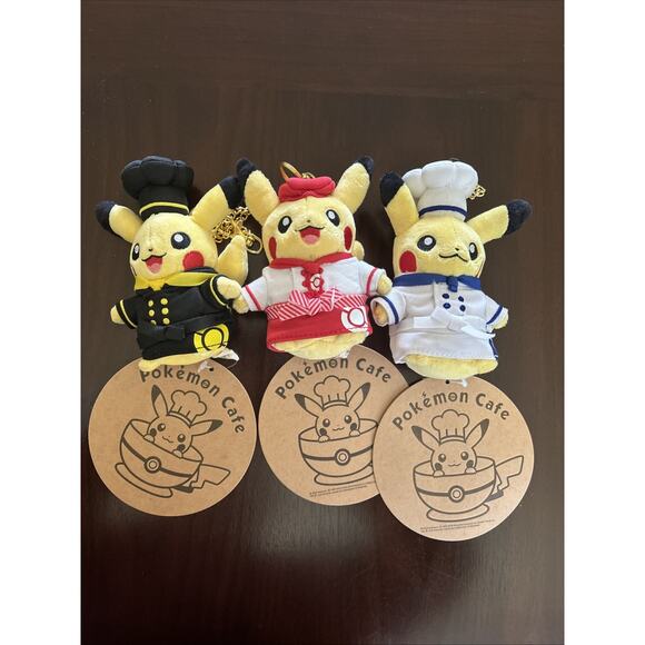 Pokémon Center | Toys | 3 Pokemon Cafe Limited Pikachu Chef Waitress ...